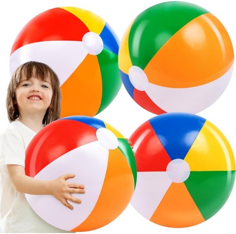 Rainbow Beach Ball Inflatable Pool Toys for Party Supplies Decorations ...