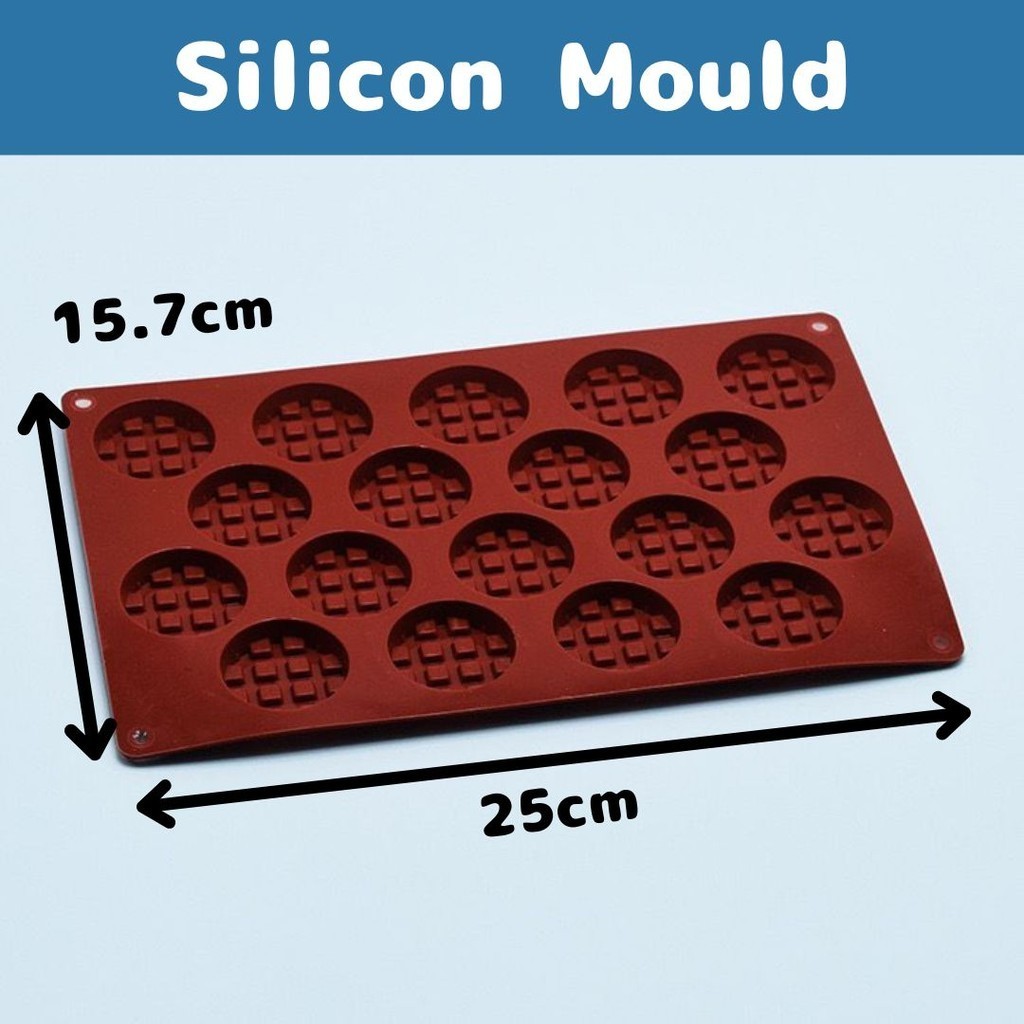18 Mini Round Waffle Silicon Mould / 18 Cavity Silicon Mold / Mini ...