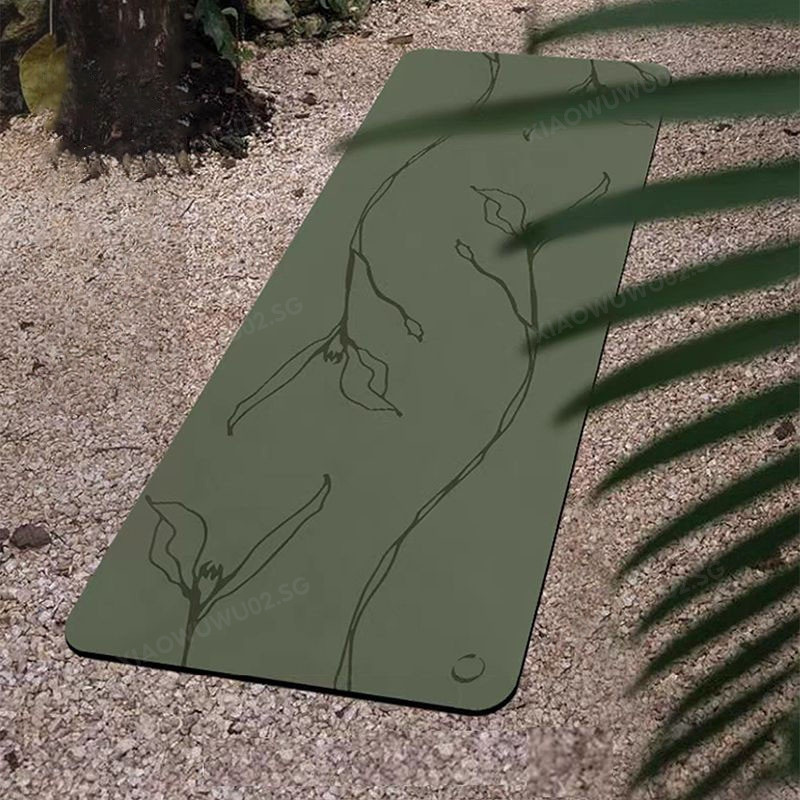 Yoga Mat Fitness Sweat-wicking Exercise Mat Rubber Non-slip Mat Outdoor ...