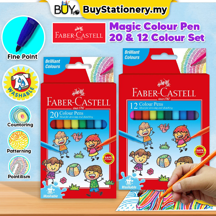 Faber Castell Multicolour Magic Colour Pen Magik 12s/20s - (SET) Pen ...