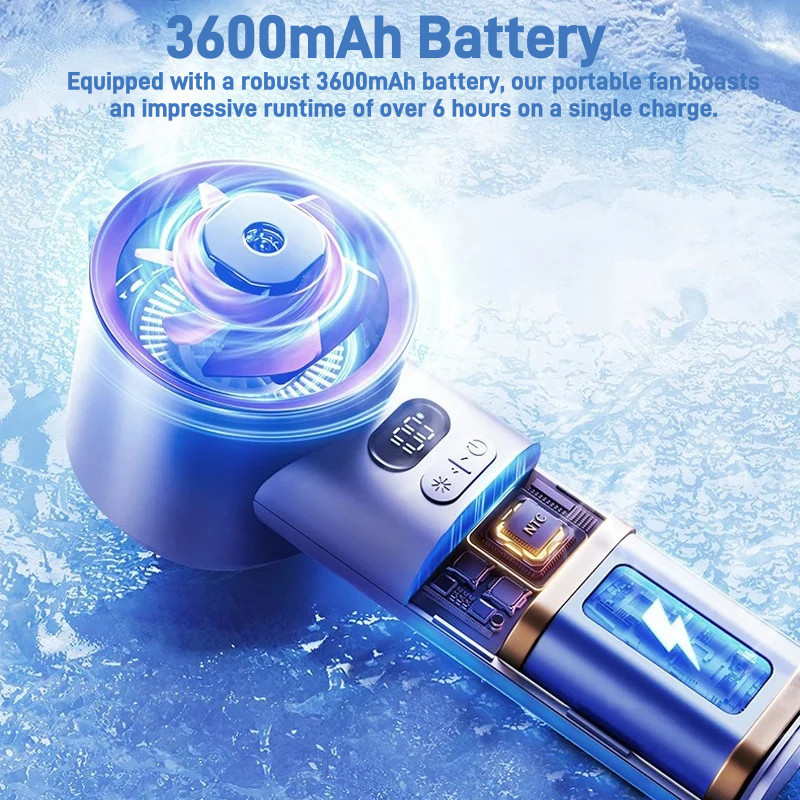 [SG Ready Stock] Portable Handheld Turbo Fan 100Gear Strong Wind Speed ...