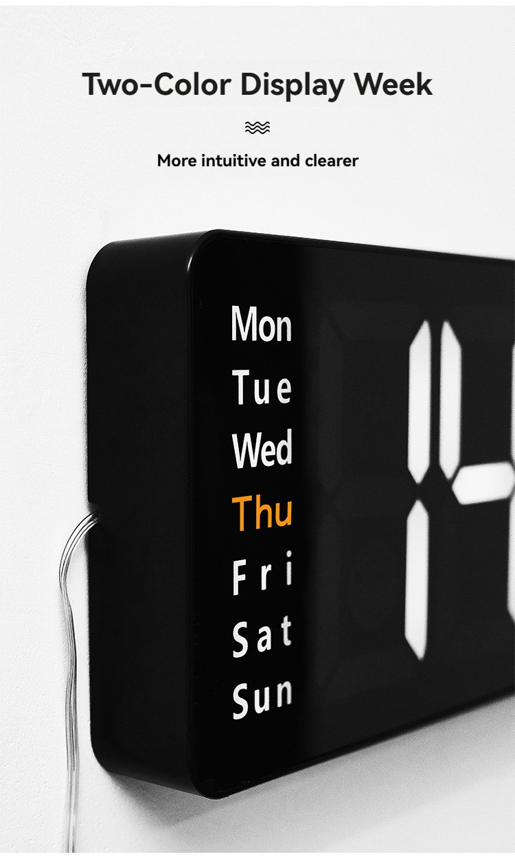 udmall.sg Large Screen Display Clock Nordic Digital Wall Clock Simple ...