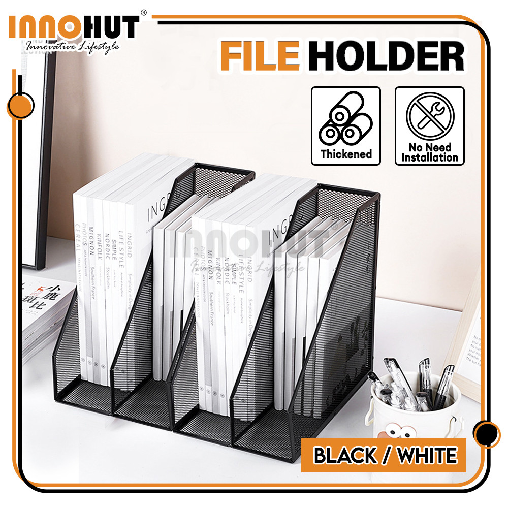[2PC/SET] Innohut Metal File Holder L-Shape Folder Rack Magazine Holder ...
