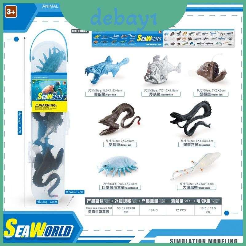 Fish Ocean Realistic Model Set With Prehistoric Animals And Deep Sea ...