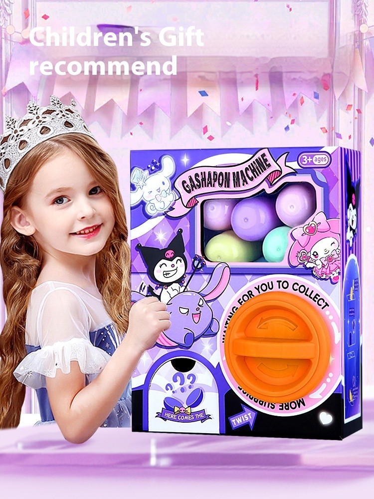 Sanrio Kuromi KT Twist Egg Machine Fun Egg Toy Mini Claw Arcade Twist Egg Fun Box Toy DIY Puzzle ...