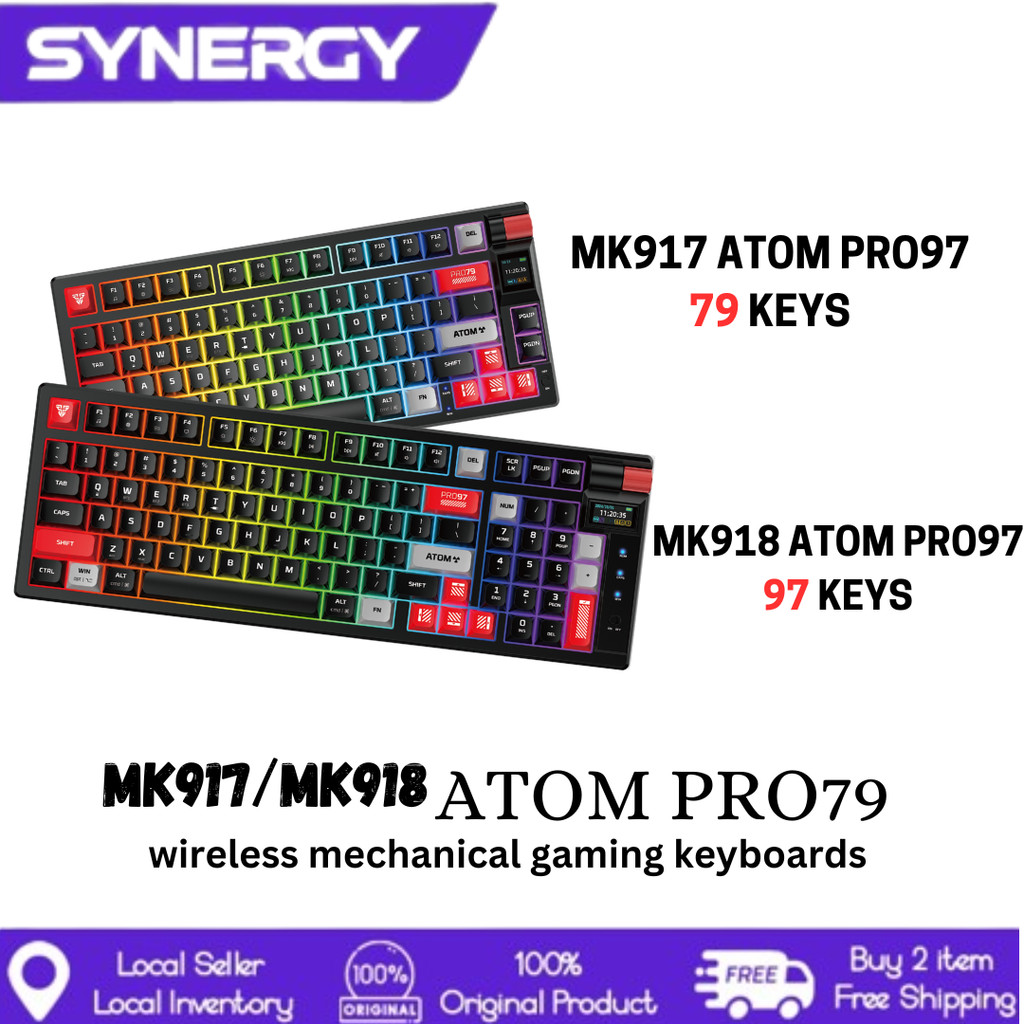 FANTECH MK917(75%) / MK918(95%) ATOM PRO97 WIRELESS MECHANICAL GAMING ...