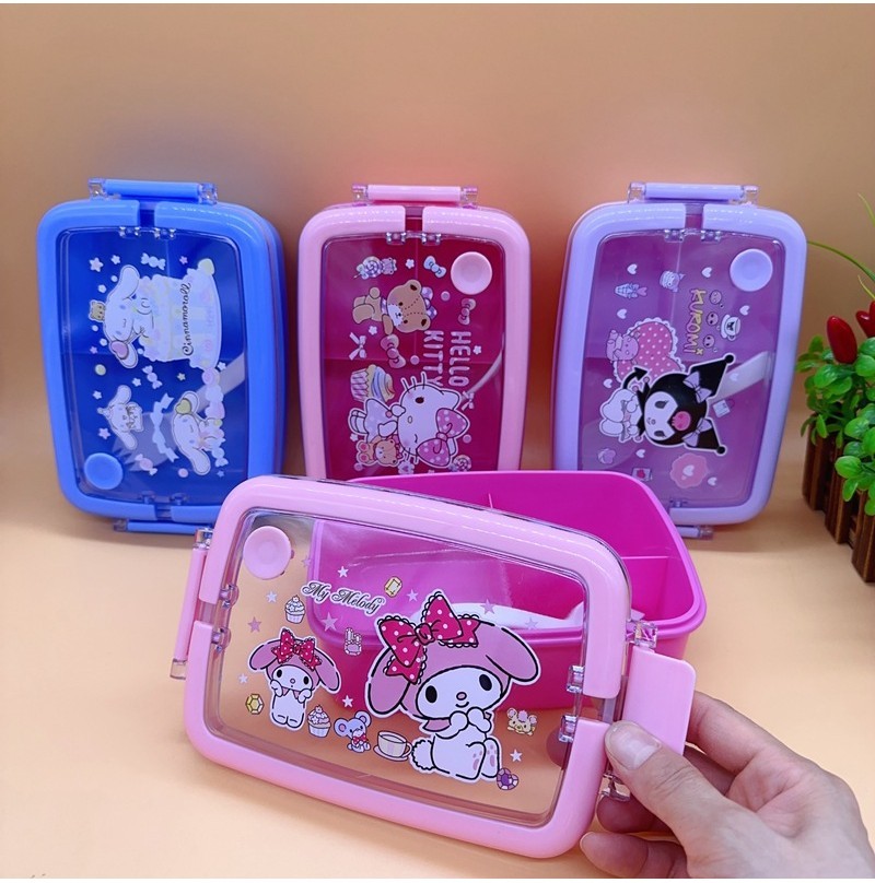 Sanrio Lunch Box Kuromi Cinnamoroll Melody Hello Kitty Lunch Box Kids ...