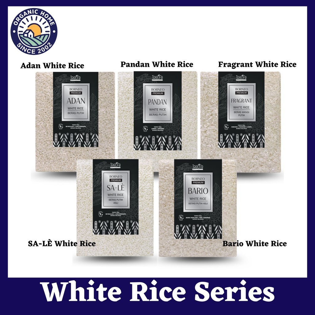 BORNEO Premium White Rice Series (Adan /Pandan /Fragrant /SA-LE /Bario ...