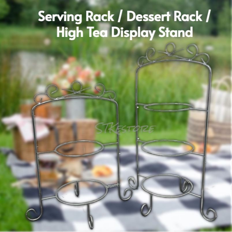 Serving Rack Dessert High Tea Display Stand 2 Tier 3 Tier (W/O Plate ...