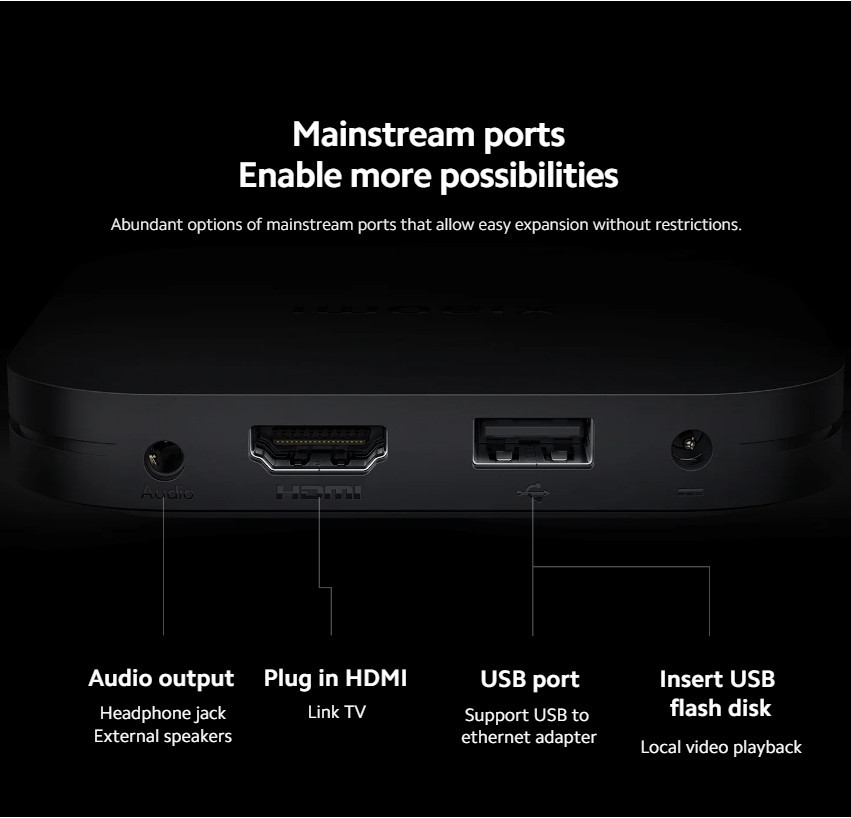 Xiaomi Mi TV Box S 4K 2nd Gen/Mi TV Box S 3rd Gen -Android TV Xiaomi TV Box S with Google TV ...