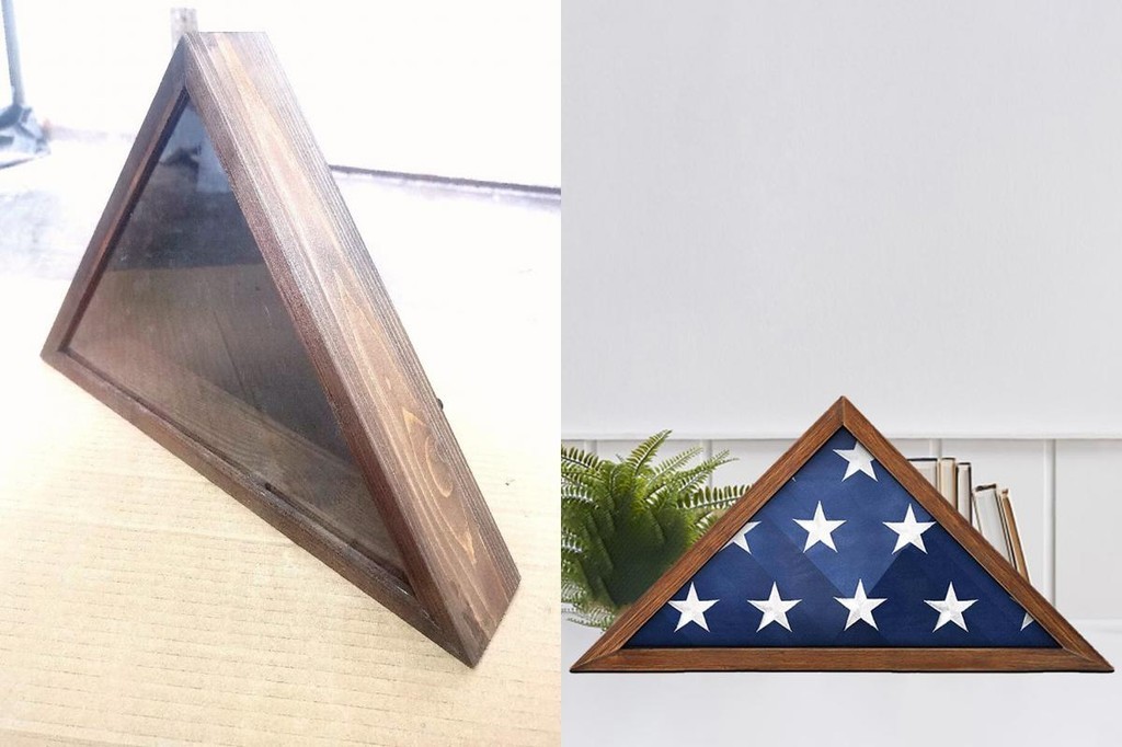 olimpidd| Modern Flag Case American Flag Display Case Rustic Wooden ...