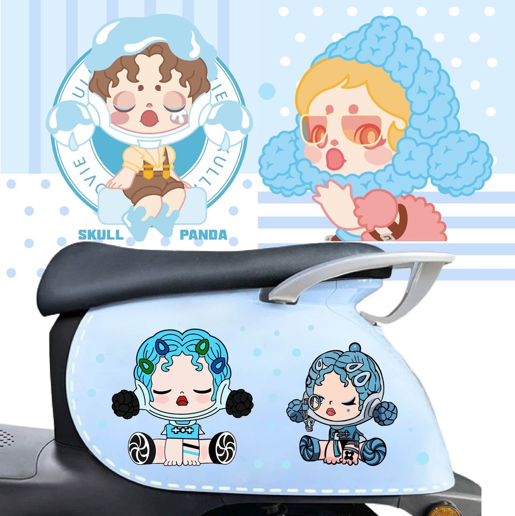 Popmart stickers Molly cute cartoon stickers Skullpanda stickers ...