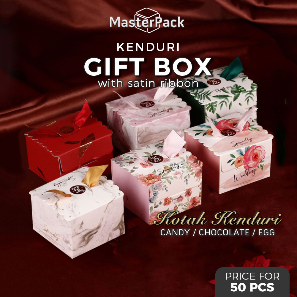 [ 50 PCS ] Wedding gift box Souvenir box Goodies box Folding box ...