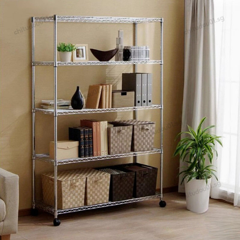 Warehouse Multi Layer Grid Floor Standing Metal Storage Rack Storage ...