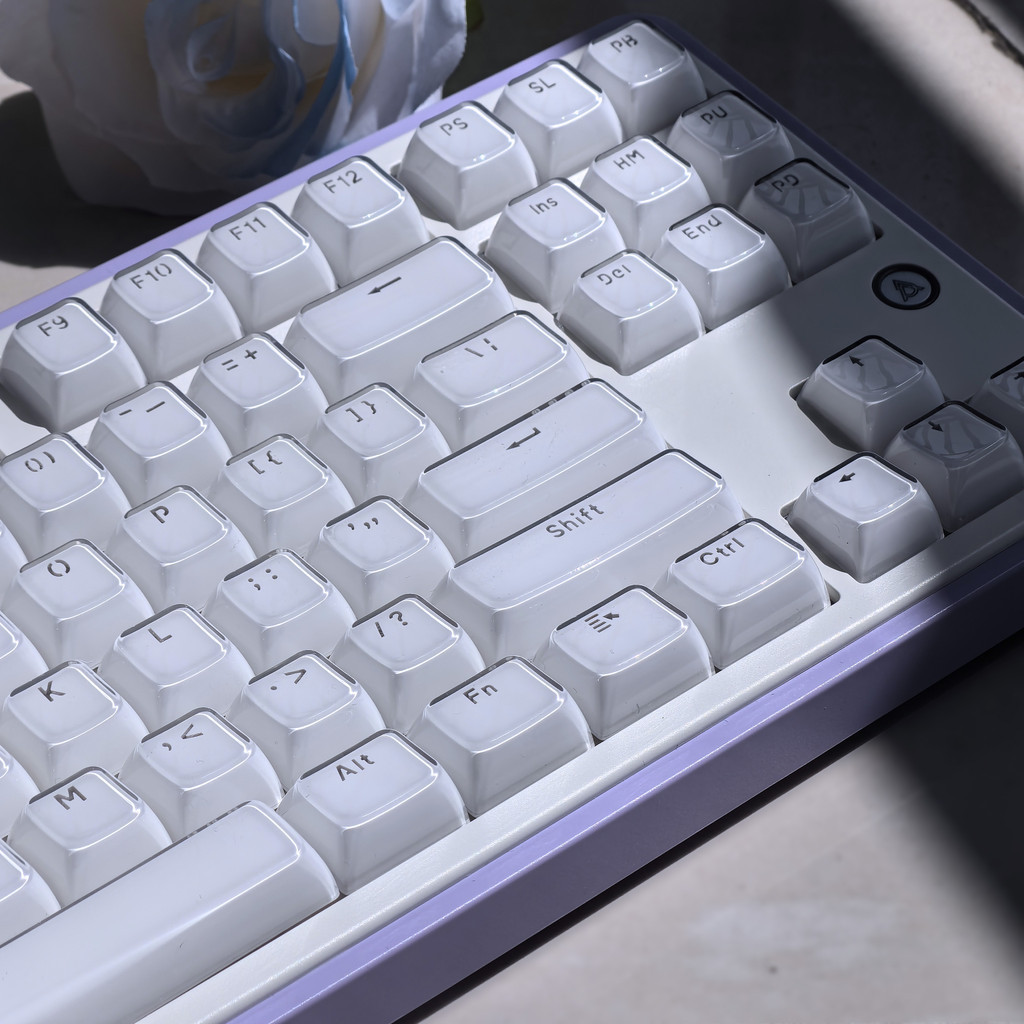 White Jelly Crystal Keycaps Translucent PC Double Shot Similar OEM ...