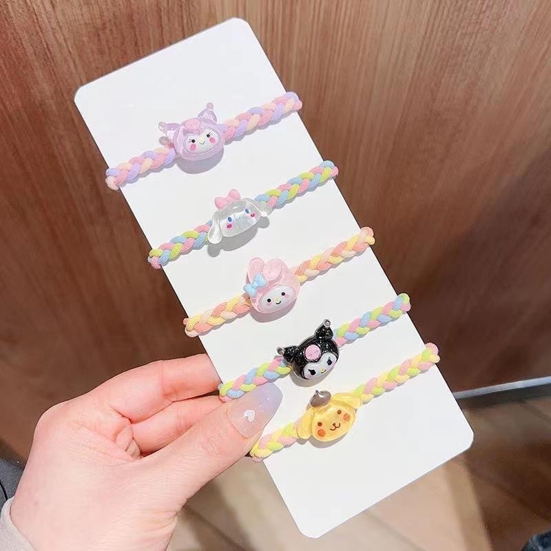 2024 new cute Sanrio headband rubber band ins woven high elastic hair ...