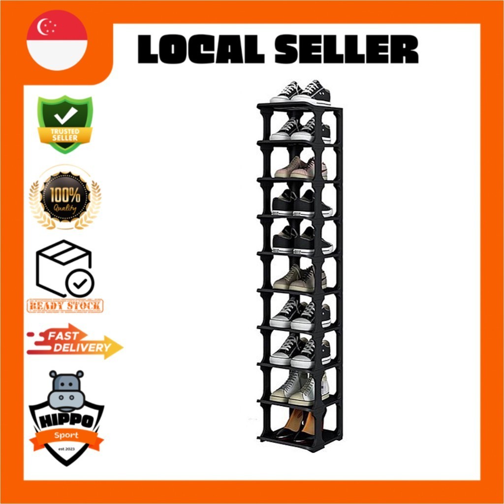 (HIPPO SPORTS) 10 Layer Shoe Rack HDB BTO Shoe Rack Shoe Cabinet ...