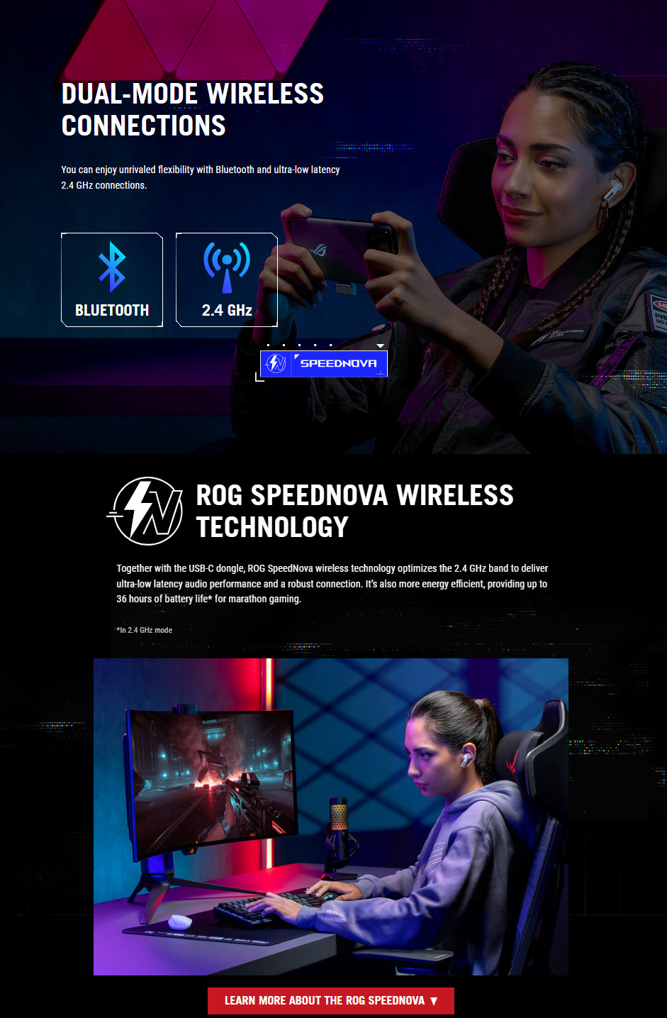 ASUS ROG Cetra True Wireless SpeedNova Gaming Headphones - Bluetooth 5. ...