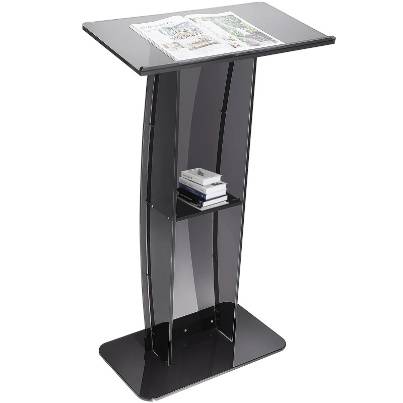 VEVOR 47" Acrylic Podium Stand Floor-Standing Clear Pulpits Acrylic ...