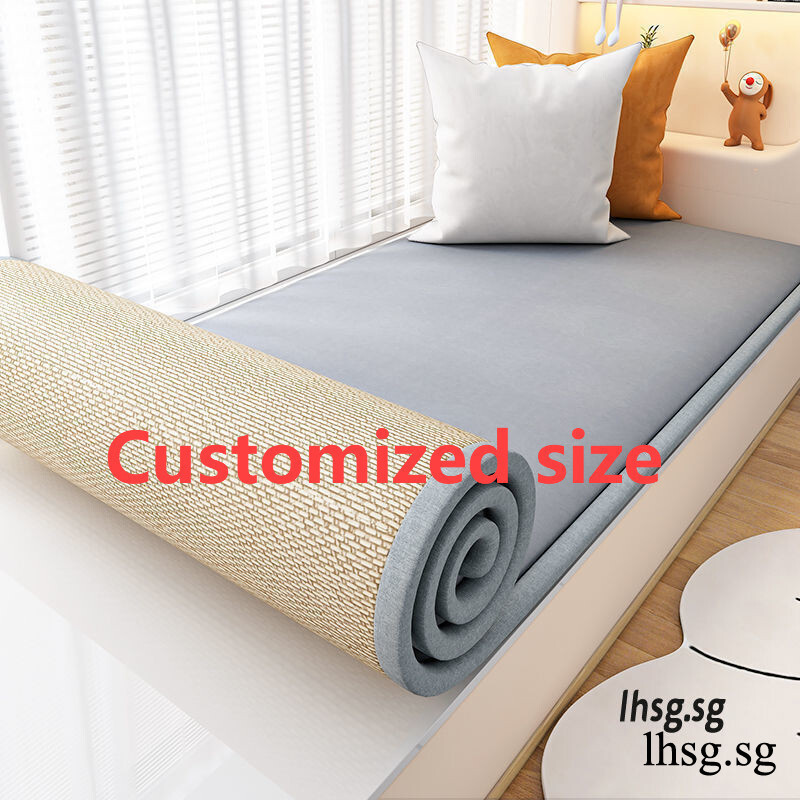 LHSG Bay Window Mat New Waterproof Teddy Velvet Double-sided Bamboo And ...