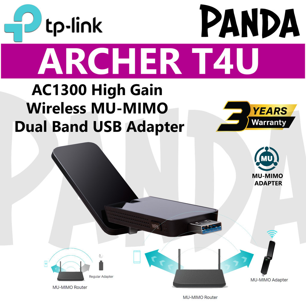 TP-Link AC1300 High Gain Wireless MU-MIMO Dual Band USB Adapter (Archer ...