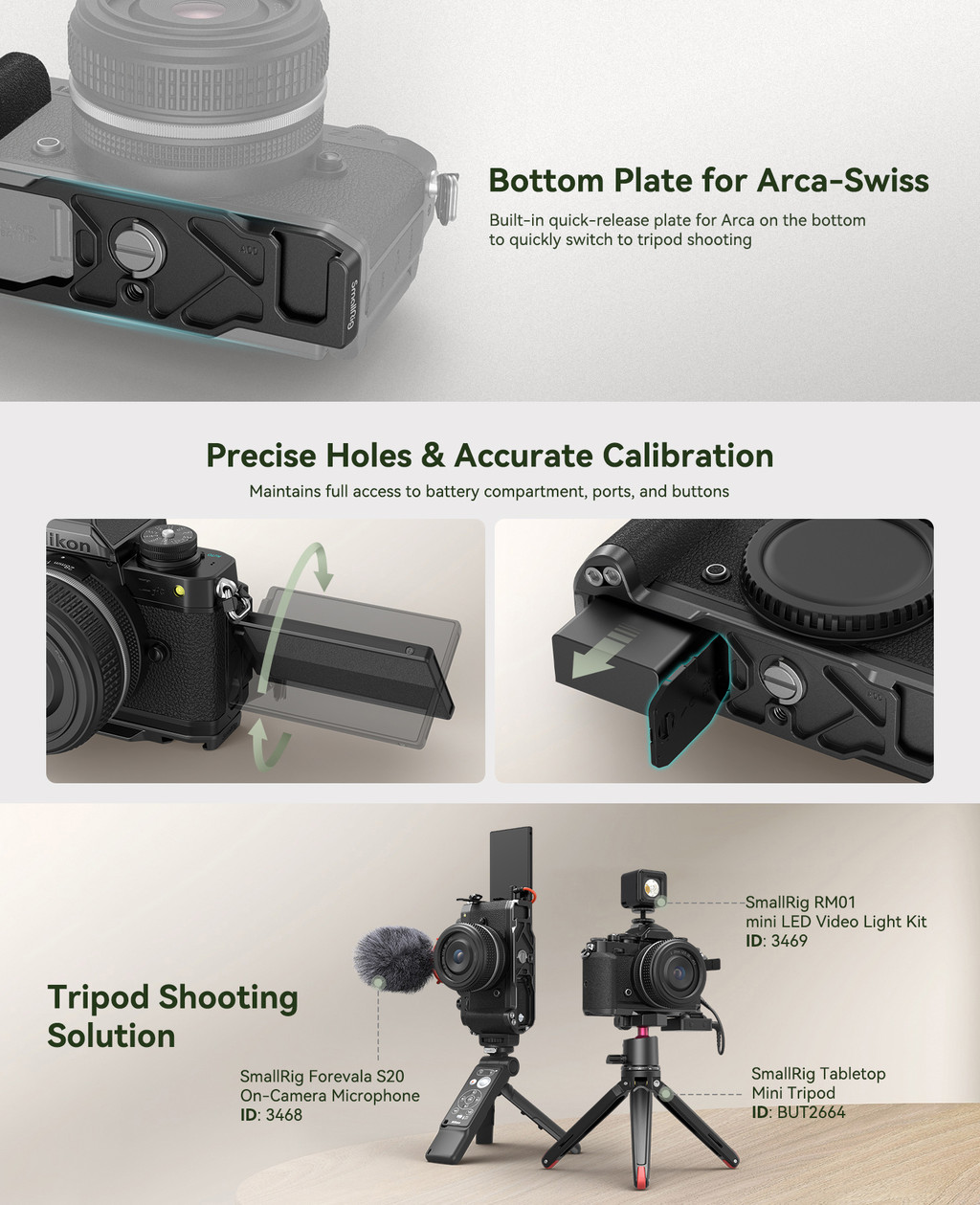 SmallRig L-Shape Mount Plate/L-Shape Grip Holder for Nikon Z fc Camera ...