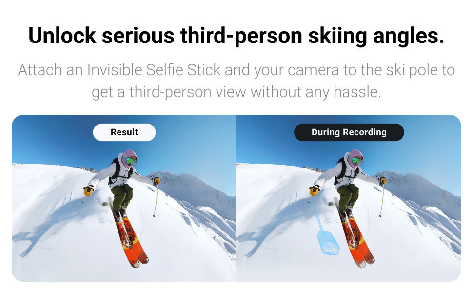 Insta360 Ski Pole Mount for Insta360 X4/Ace Pro/Ace/GO 3/X3/ONE RS ...