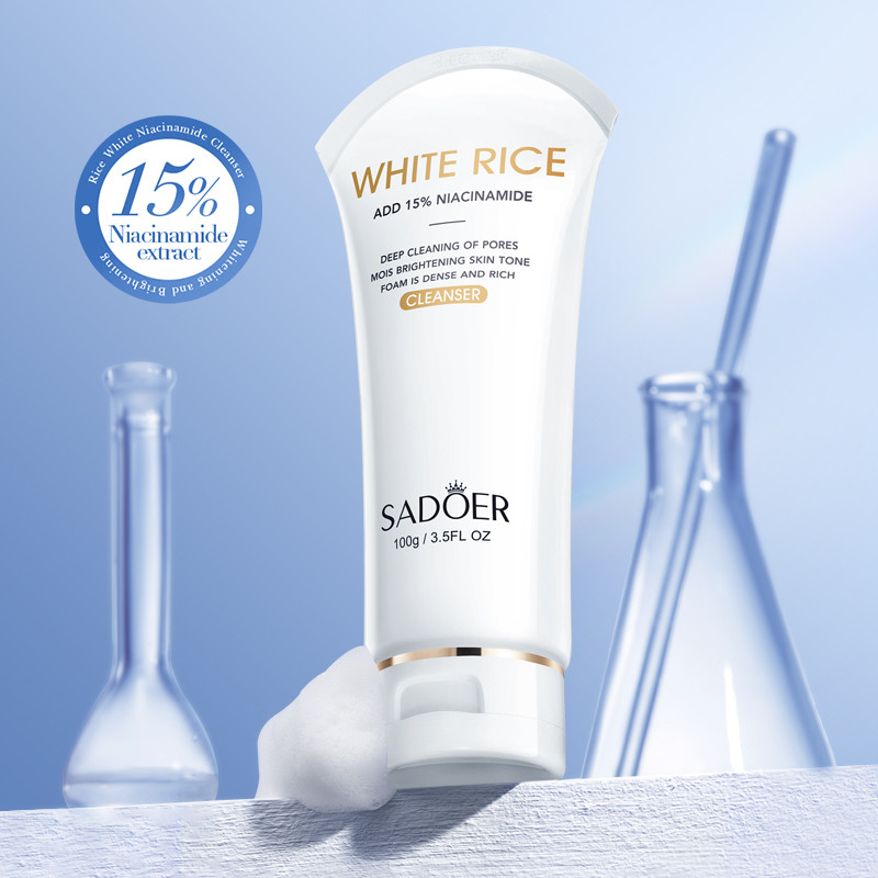ROREC SADOER White Rice Nicotinamide Brightening Cleanser Deep Cleaning ...
