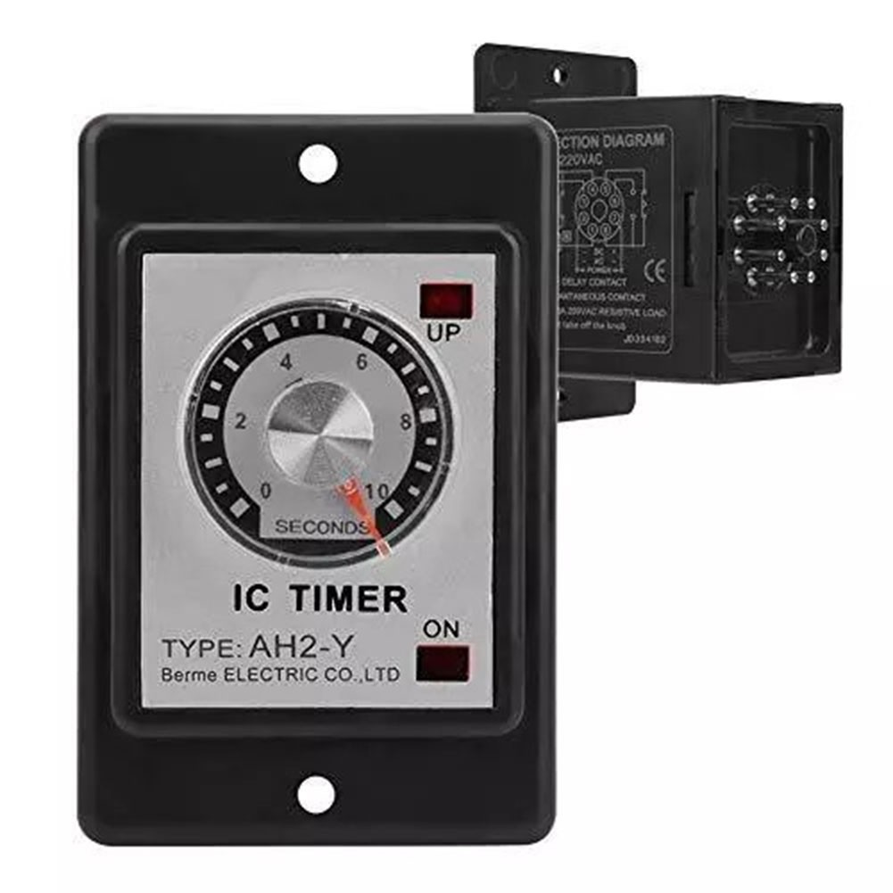 (TOP) 0-60 seconds Power On Delay Timer Time relay w Socket Base AC ...
