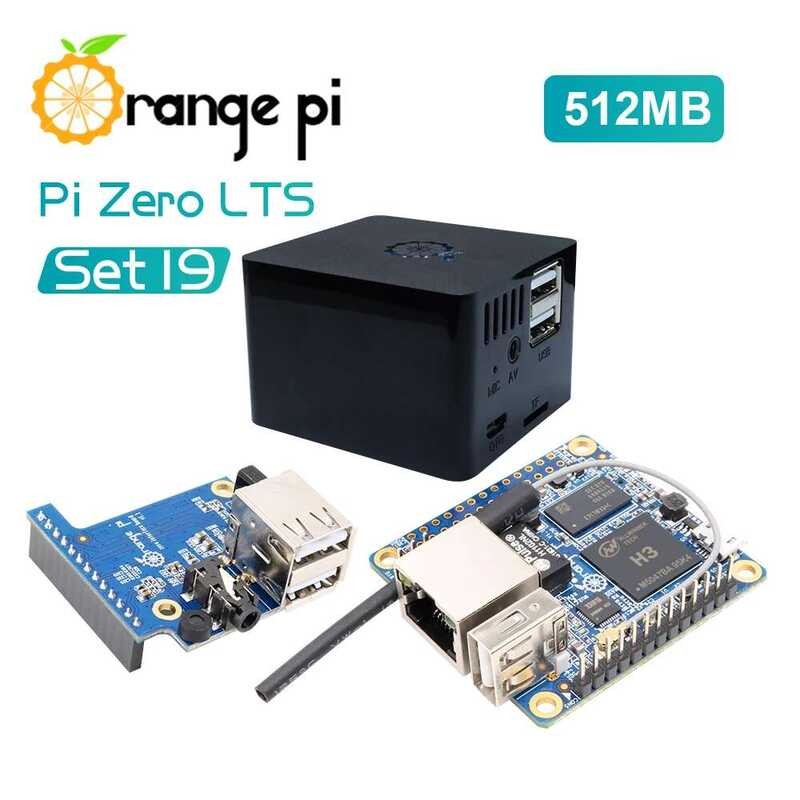 Orange Pi Zero LTS 512Mb+Expansion Board+Black Case, Allwinner H3 Soc ...