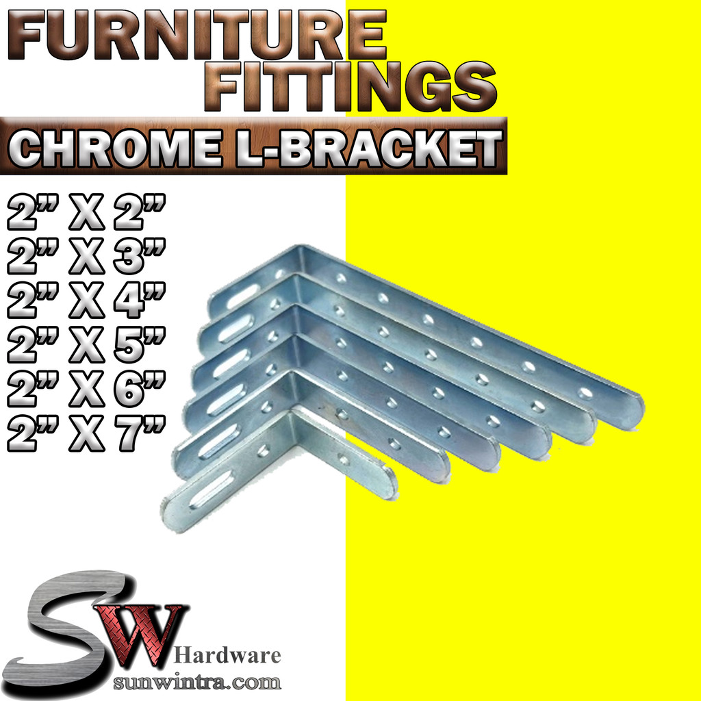 SW Hardware Chrome L-Bracket – Heavy-Duty Furniture Corner Brace ...