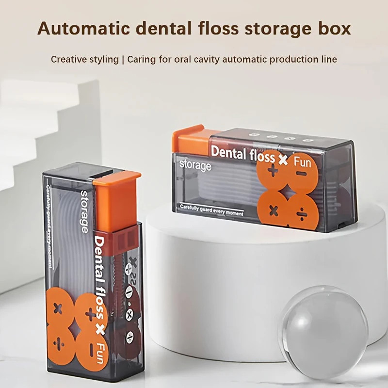 Portable Floss Dispenser Automatic Pop-Up Dental Floss Storage Box ...