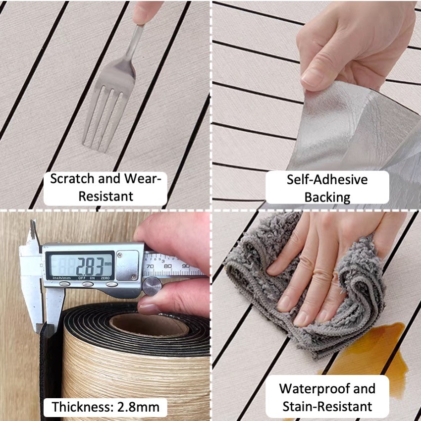 [Local Seller] Wall Adhesive Roll Fluted Wallpaper Sticker Easy ...