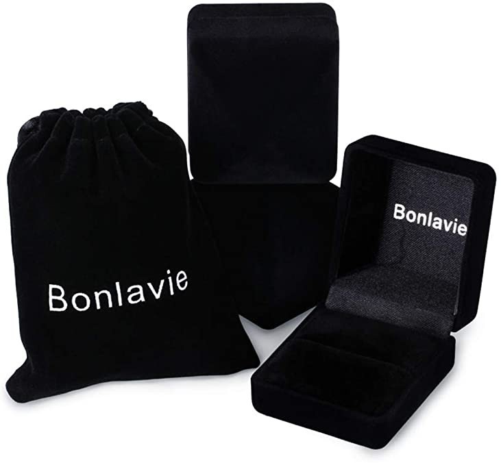 BONLAVIE 【Support Engraving】Tungsten Ring for Men Red Coral Inlay 8mm ...