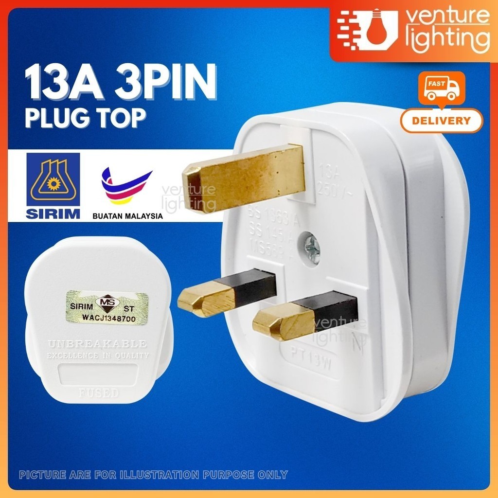 [SIRIM] 13A PLUG TOP Premium 13A Fused 3 Pin Plug DIY Extension 插头 ...