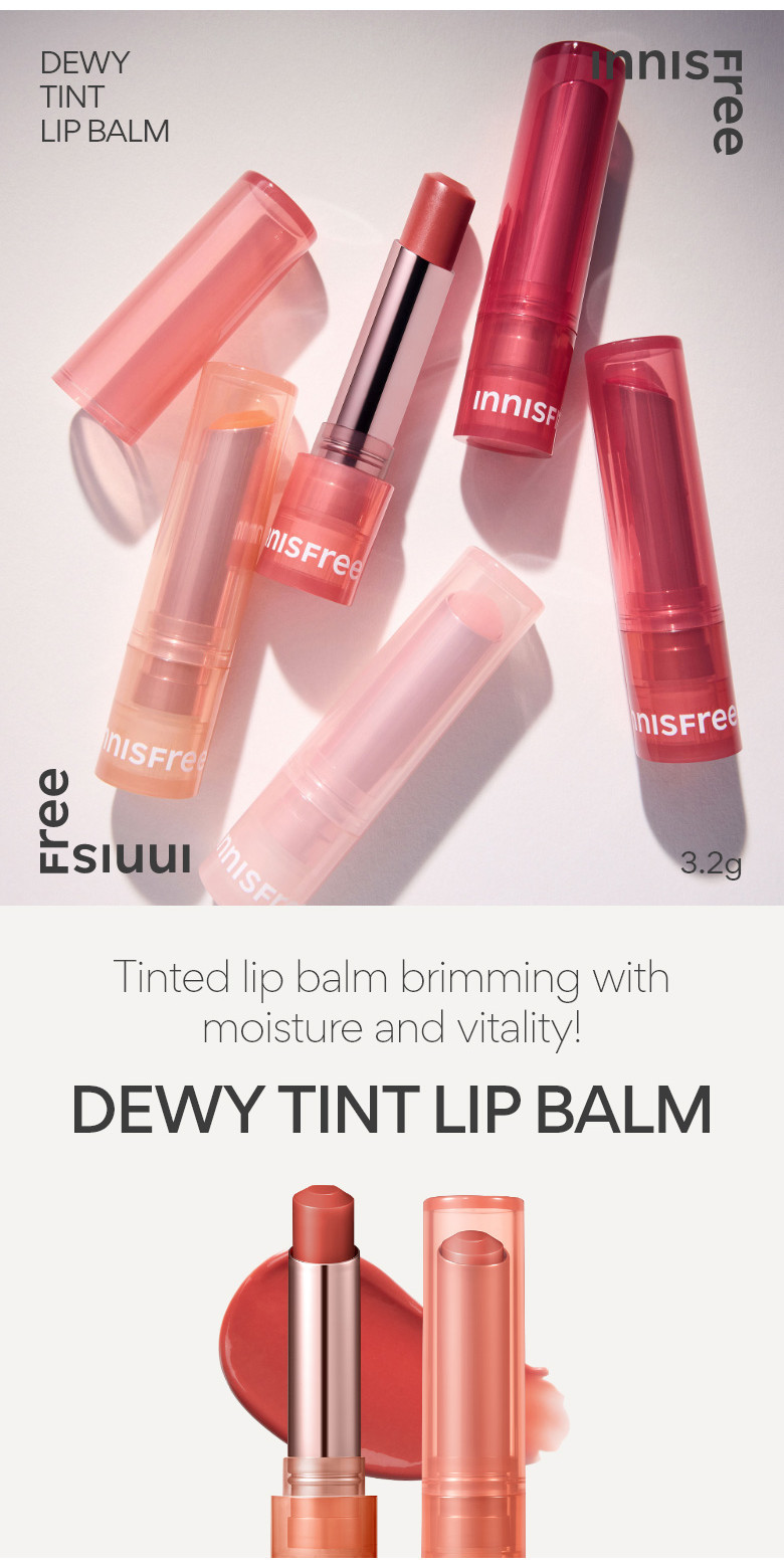 [INNISFREE Official] Dewy Tint Lip Balm - Hyaluronic acid, Natural ...
