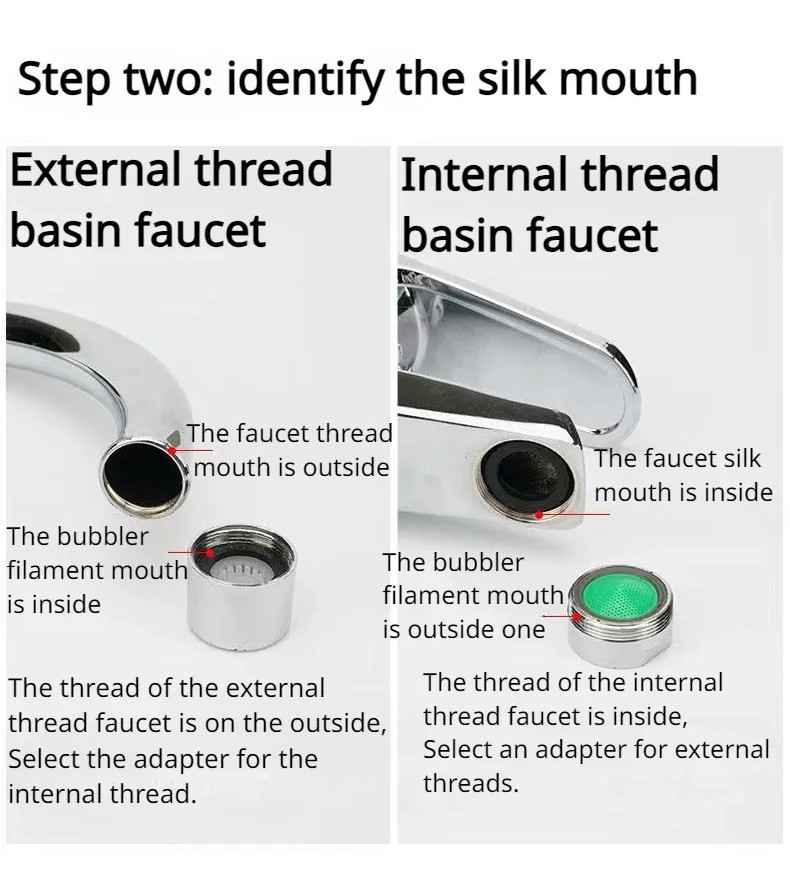 Stainless Steel Faucet Connector - M22 to M20, M18, 1/2" Thread Joints ...