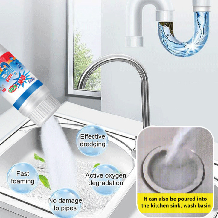 Powerful Sink Drain Cleaner Pipe Dredging Agent Kitchen Sewer Blocking ...