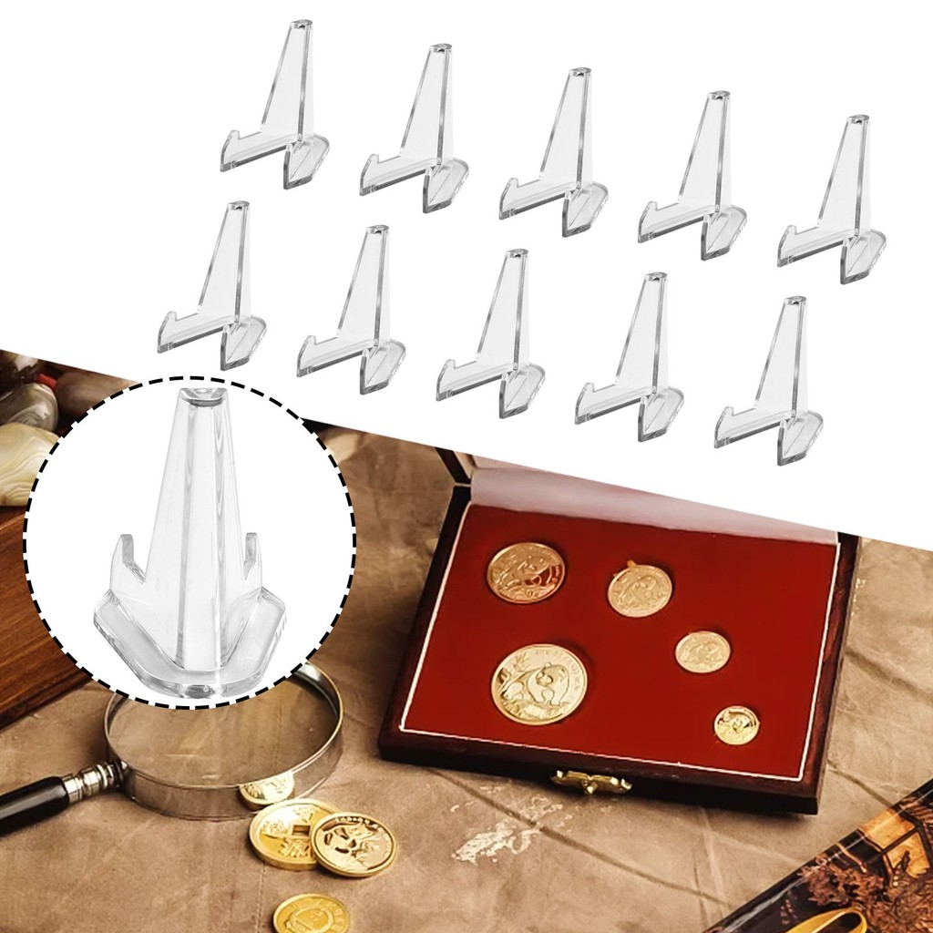 acrylic commemorative coin display stand transparent triangle display ...