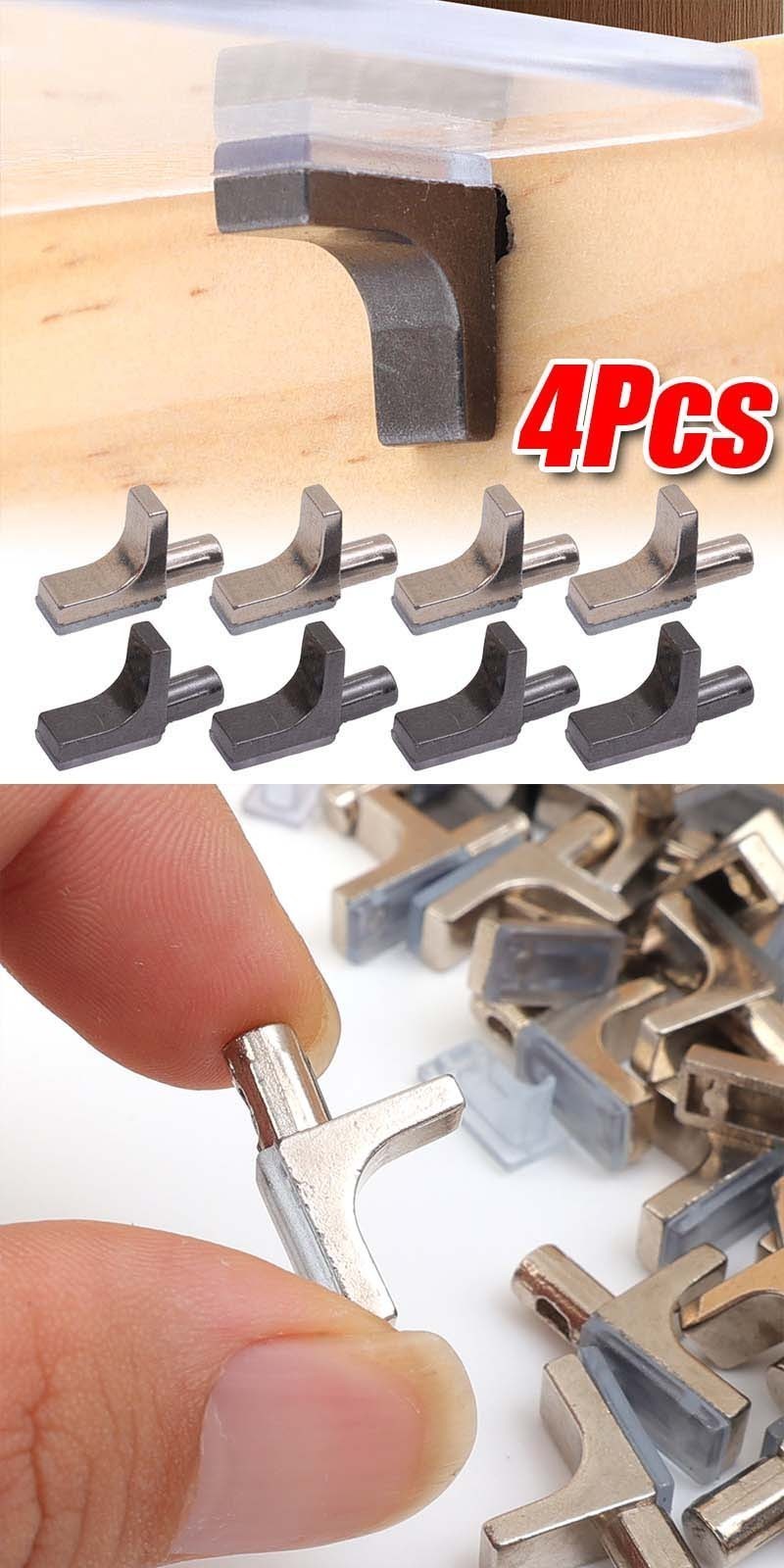 4PCS Glass Partition Fixing Pin Pegs - Shelf Support Peg With Nonslip ...