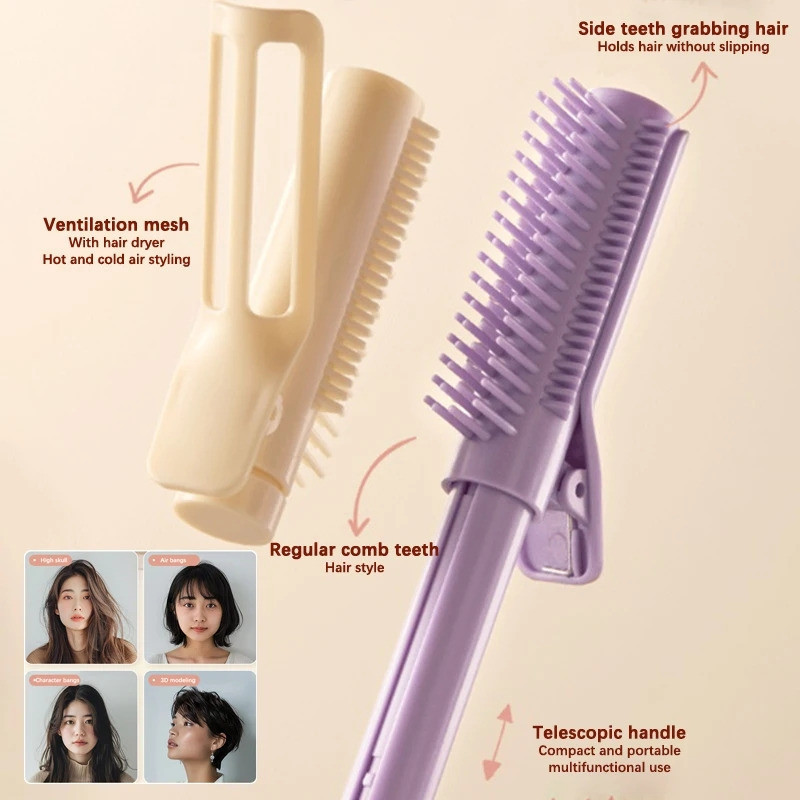 Retractable Natural Fluffy Hair Clip - High Skull Top Comb - Women Hair ...