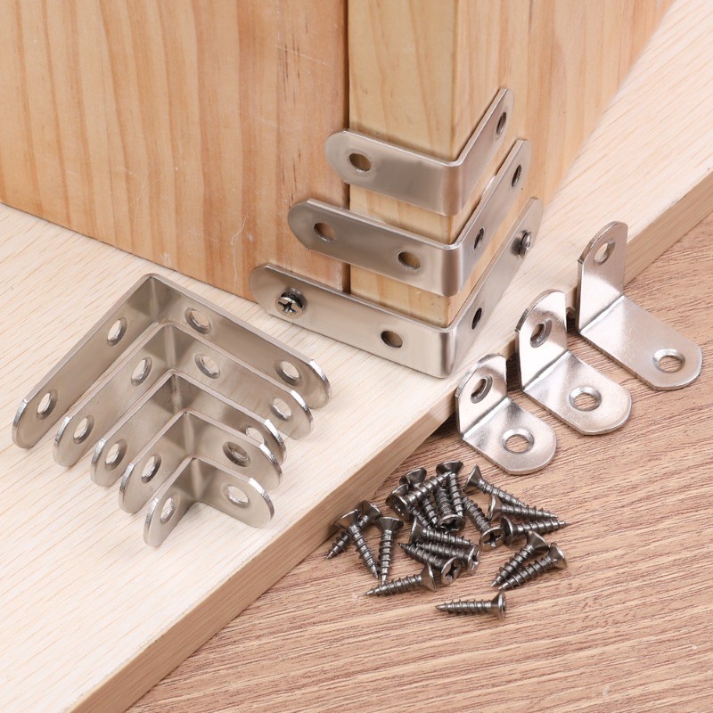 L-Shape Corner Brackets - Cabinets Corner Braces - Wall Bracket ...