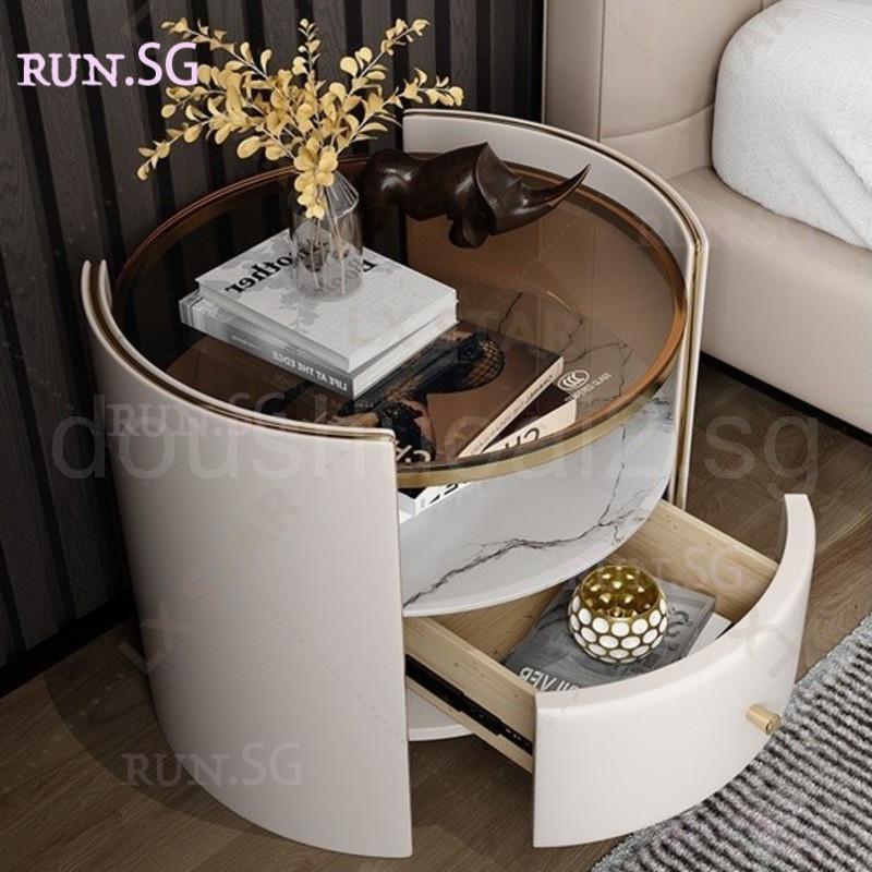RUN Table Bedside Bedroom Modern Small Apartment Bedside Table Italian ...