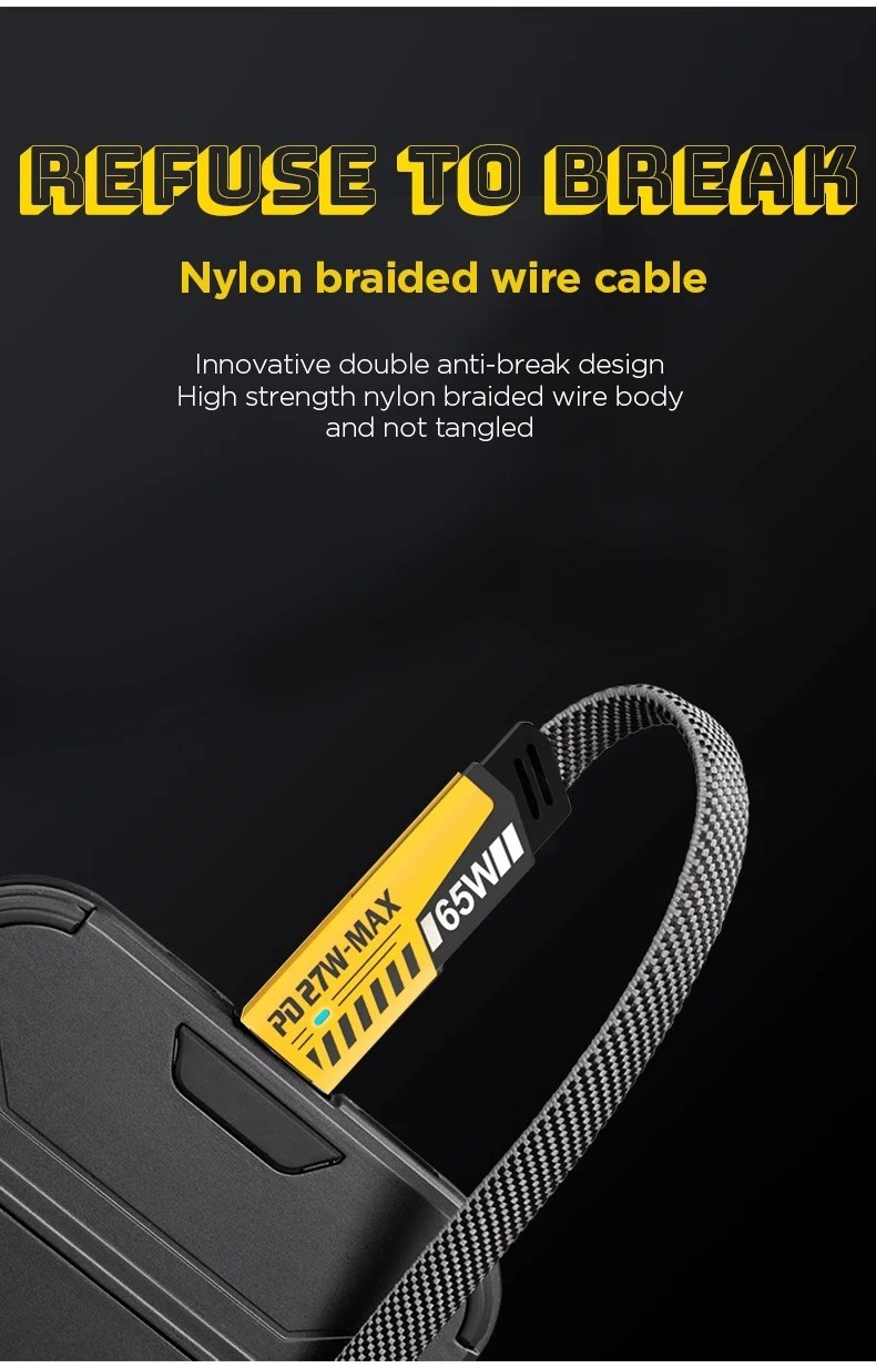 TZUZL 2024 NEW 4 in 1 max 65W Cable USB to Type C Mecha Style PD27W ...