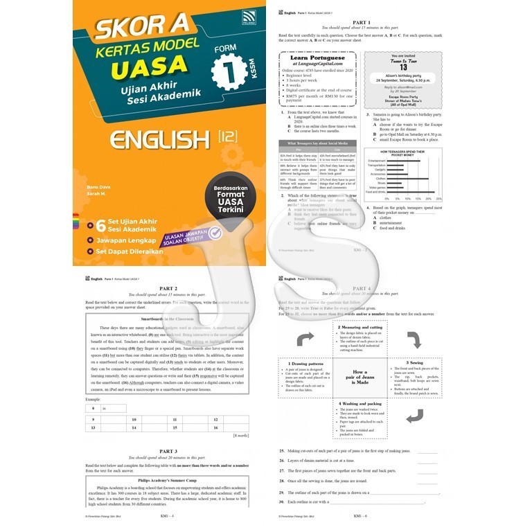 Score A UASA LEVEL 1 KSSM 2024 MODEL PAPER - SCIENCE/ RBT/MATEMATIC ...