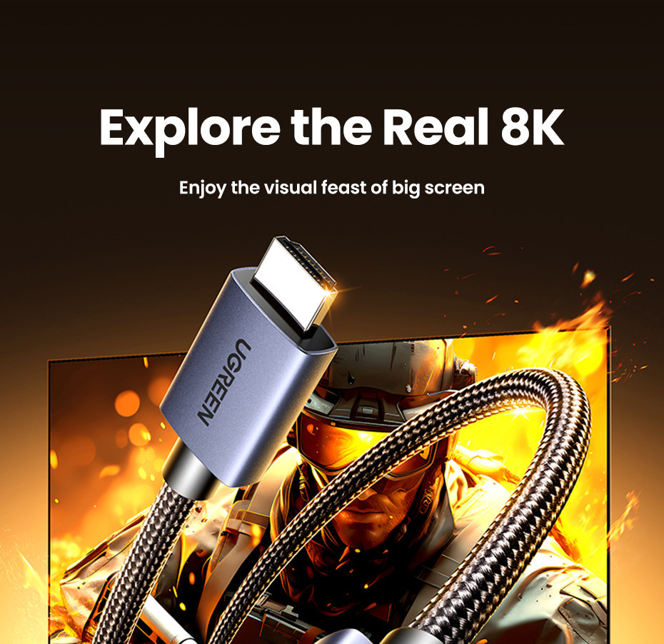 UGREEN HDMI 2.1 HDMI Cable 8K 48Gbps Ultra High Speed Cord 4K240Hz ...