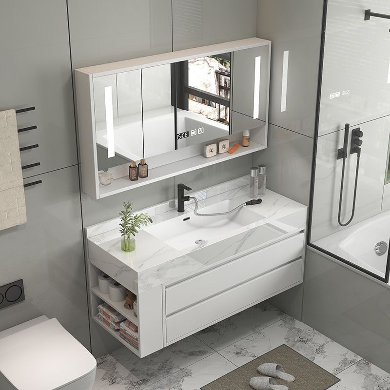 Bathroom cabinet combination with toilet side cabinet, rock board ...