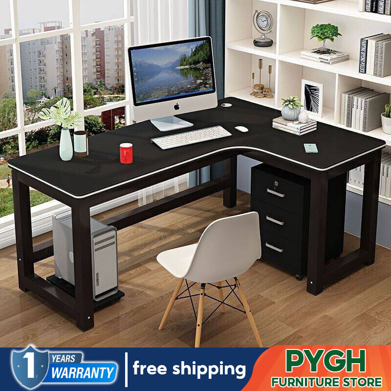 Computer Office Corner L-shaped Study Table Student Writing Desk ...