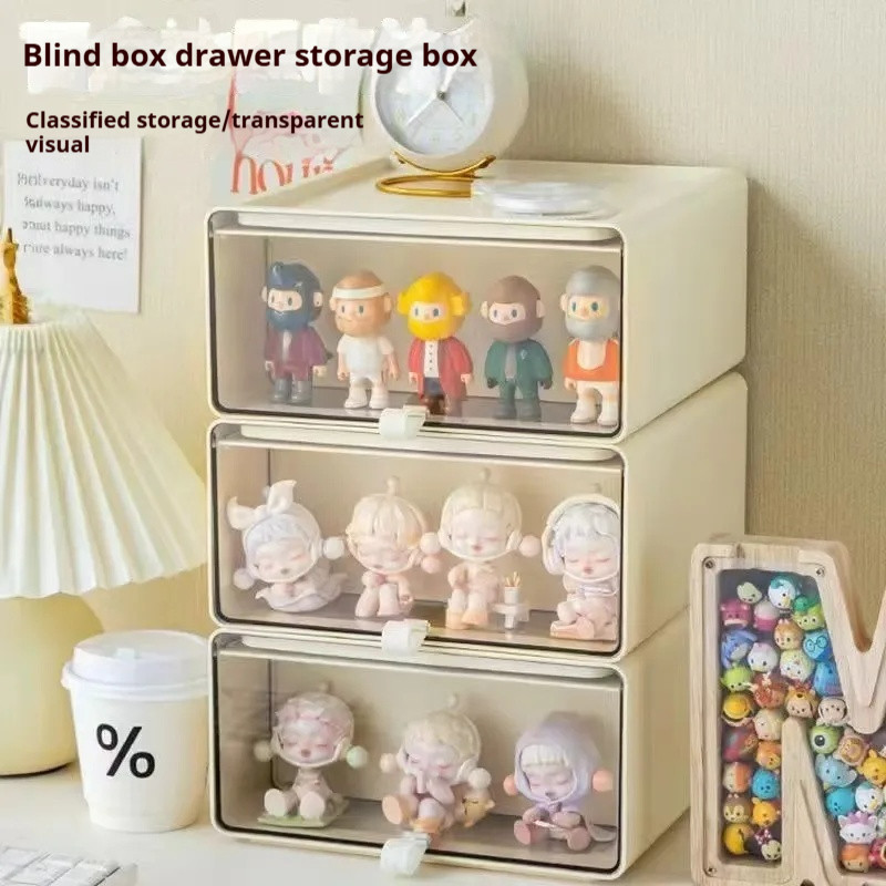 Popmart Display Box Desk Organizer Stackable Design In Creamy White ...