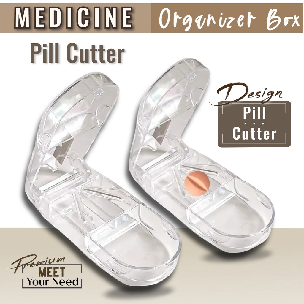 Eco-Store (2 Pcs) Medicine Pill Cutter Devices – Splitter for ...